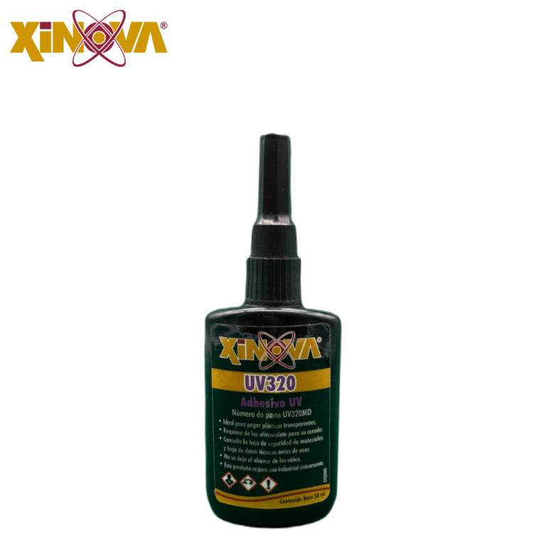 UV320 Adhesivo UV transparente flexible – Adhesivos Industriales Xinova